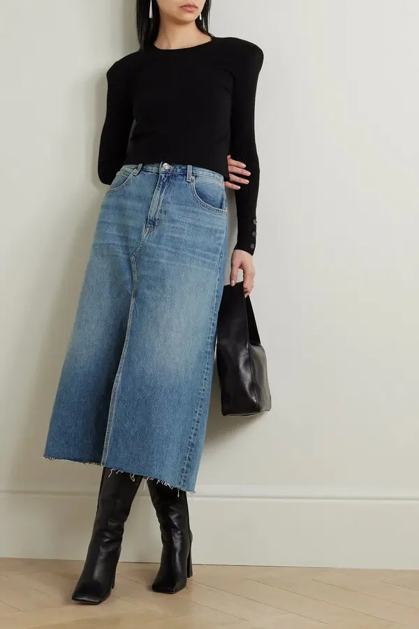 L'Agence Sky Cropped Knitted Top