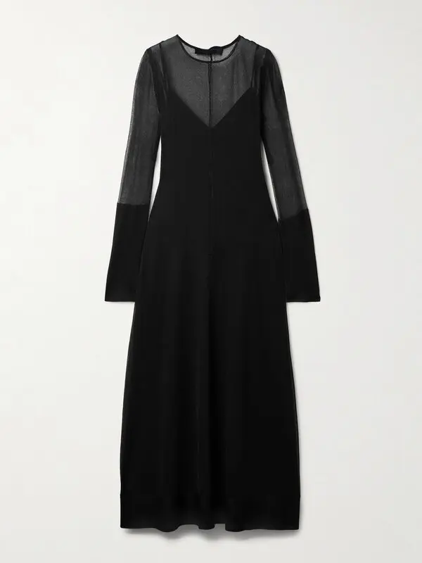 Proenza Schouler Annelise Silk Maxi Dress - Black