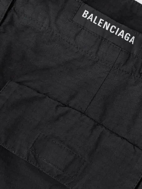 Balenciaga Frayed Cotton-blend Ripstop Mini Skirt