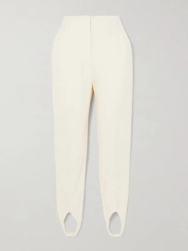 Nanushka Darby Jersey-crepe Tapered Stirrup Pants - Neutrals