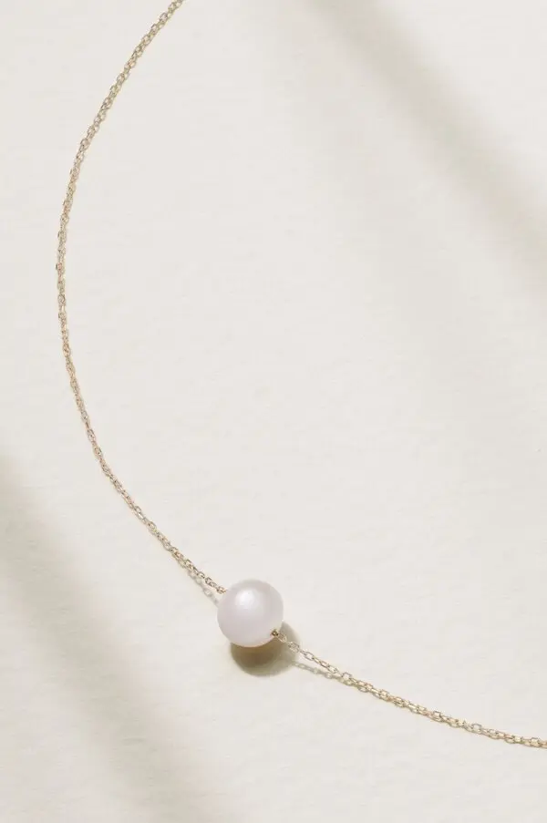 Mateo 14-karat Pearl Chain Necklace - Gold