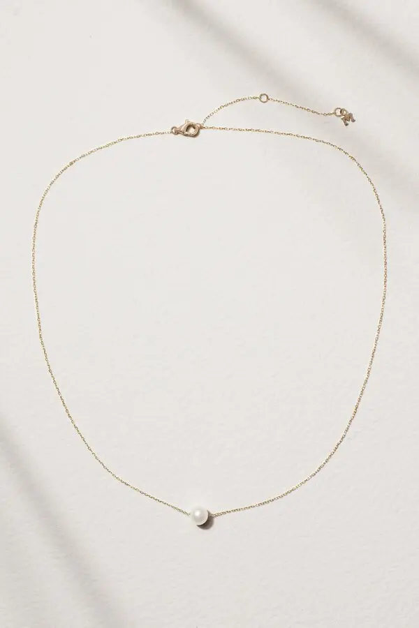 Mateo 14-karat Pearl Chain Necklace