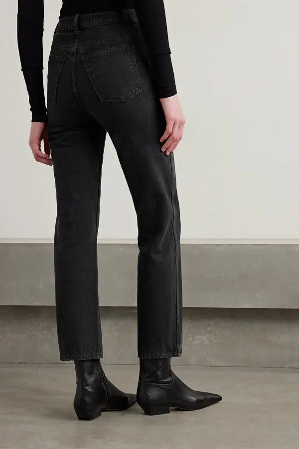 Khaite Abigail Cropped Straight-leg High-rise Jeans