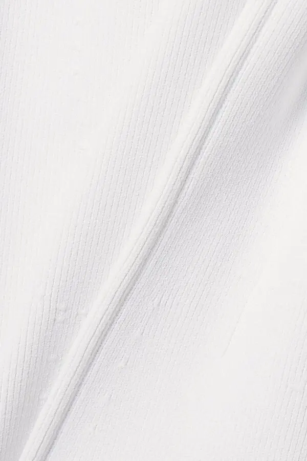 Khaite Alta Ribbed-knit Maxi Dress - White