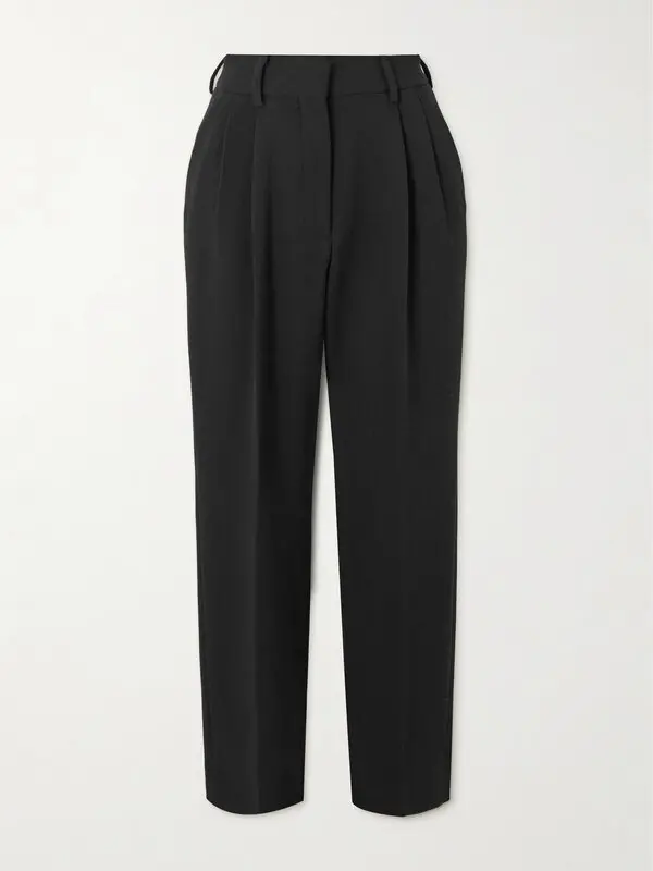 BLAZÉ MILANO Wool-crepe Straight-leg Pants