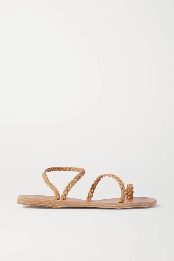 ANCIENT GREEK SANDALS Eleftheria Braided Leather Sandals - Neutrals