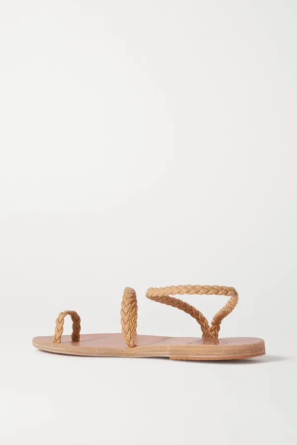 ANCIENT GREEK SANDALS Eleftheria Braided Leather Sandals - Neutrals
