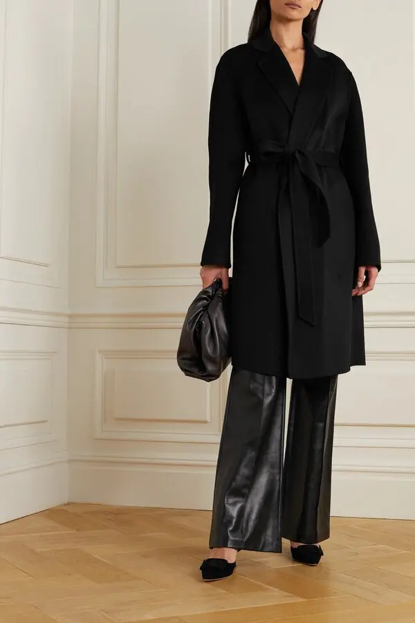 JOSEPH Cenda Wool And Cashmere-blend Coat - Black
