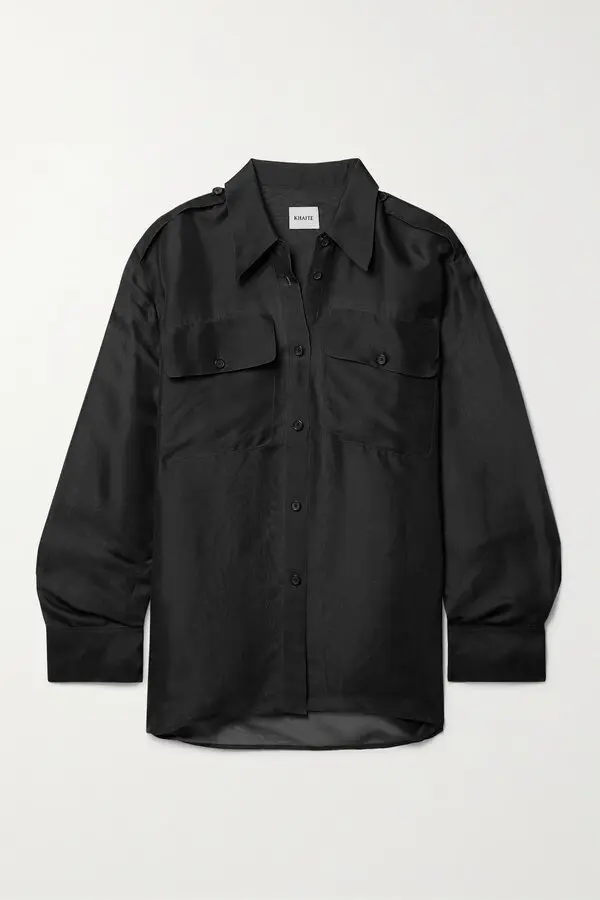 Khaite Missa Oversized Silk-organza Shirt