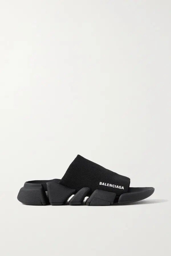 Balenciaga Speed 2.0 Stretch-knit Slides