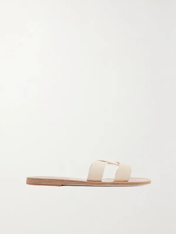 ANCIENT GREEK SANDALS Desmos Leather Slides - Neutrals