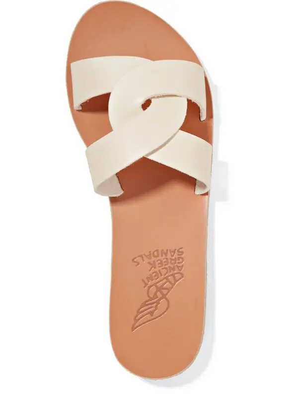 ANCIENT GREEK SANDALS Desmos Leather Slides - Neutrals
