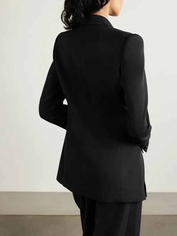Dolce & Gabbana Silk Satin-trimmed Wool-blend Twill Blazer