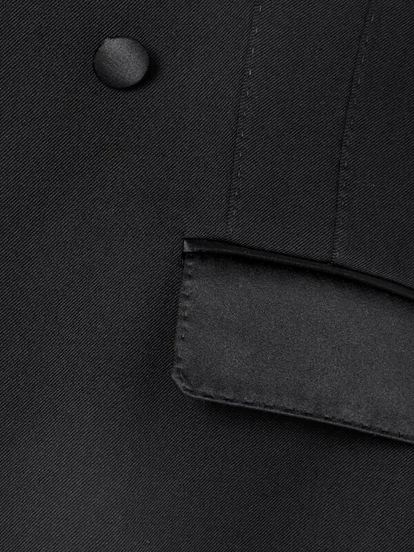 Dolce & Gabbana Silk Satin-trimmed Wool-blend Twill Blazer