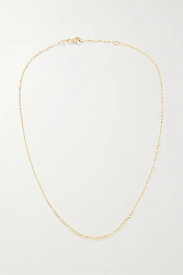 STONE AND STRAND 14-karat Beaded Necklace - Gold