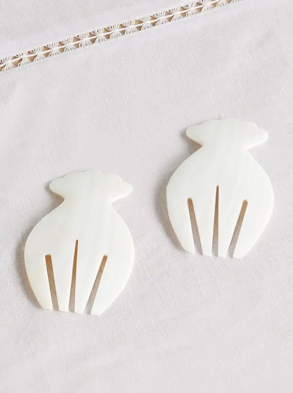 GOHAR WORLD Mother-of-pearl Salad Hands - White