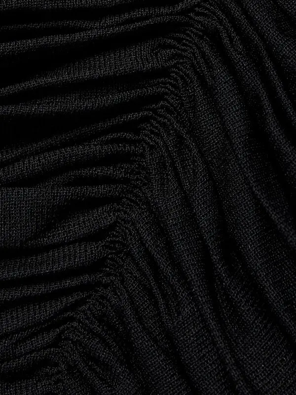 Khaite Haven Ruched Silk-blend Top - Black