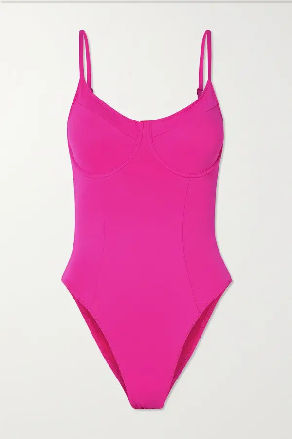 Good American Good Compression Cutout Underwired One-piece Swimsuit - Pink