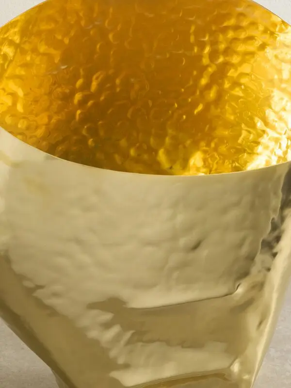 TOM DIXON Bash Hammered-brass Vase