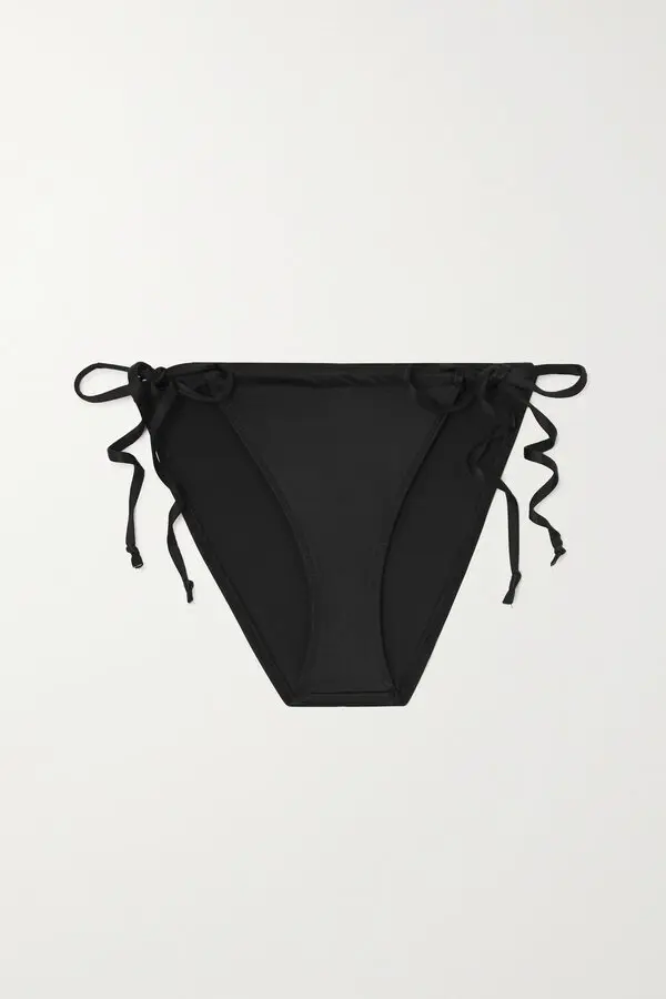 Good American Tiny Ties Stretch-satin Bikini Briefs - Black