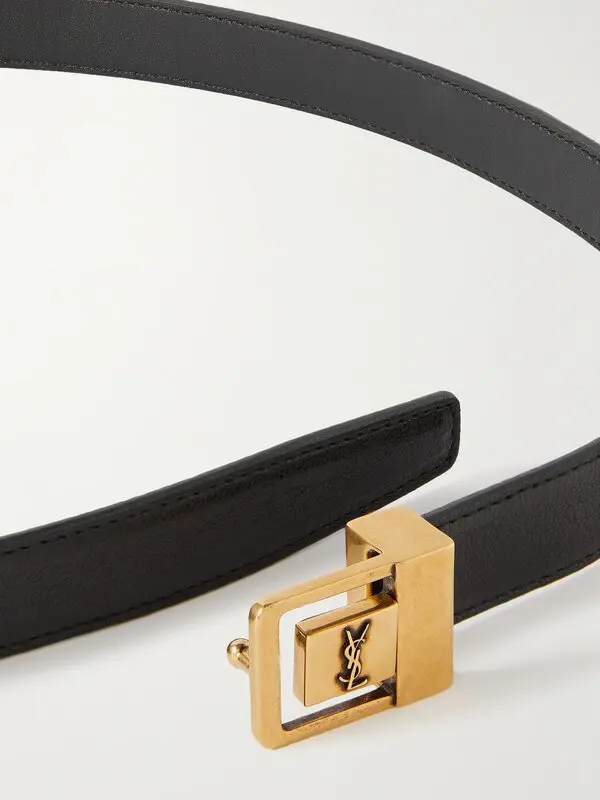 Saint Laurent Leather Waist Belt - Black