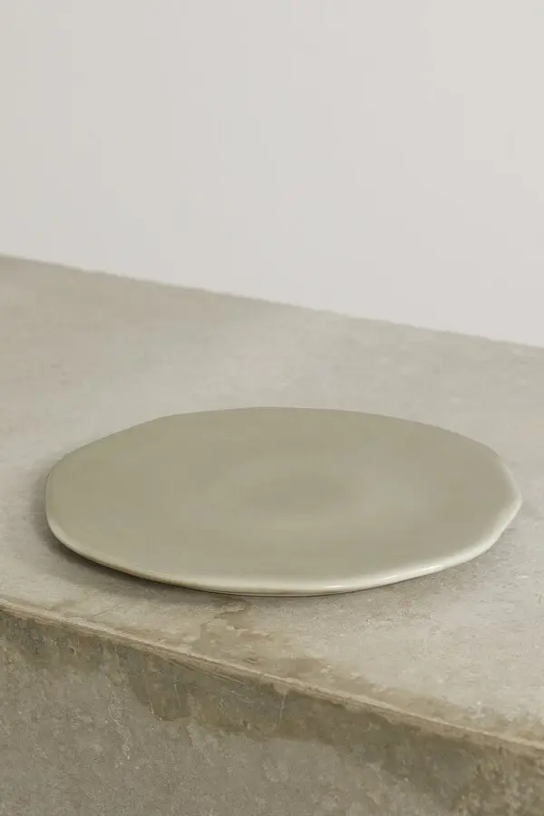 MARLOE MARLOE Net Sustain Glazed Ceramic Display Plate - Gray