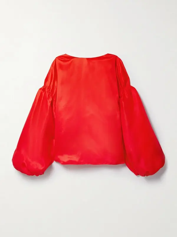 Khaite Quico Oversized Blouse - Red