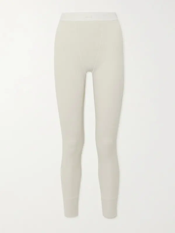 SKIMS Thermal Ribbed Cotton-blend Leggings