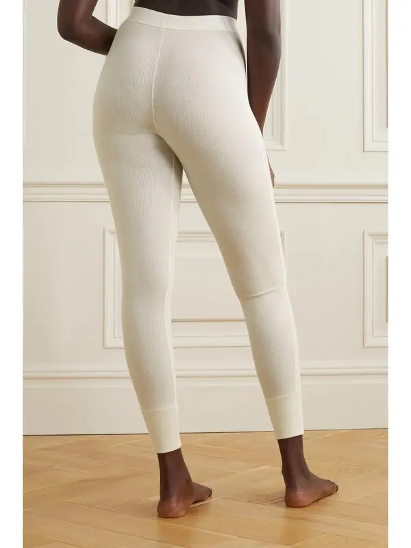 SKIMS Thermal Ribbed Cotton-blend Leggings