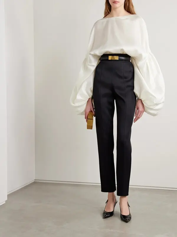 Khaite Quico Oversized Blouse - White