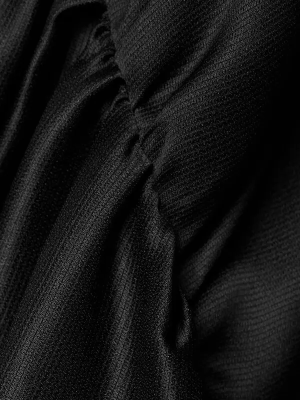 Khaite Quico Oversized Silk Blouse - Black