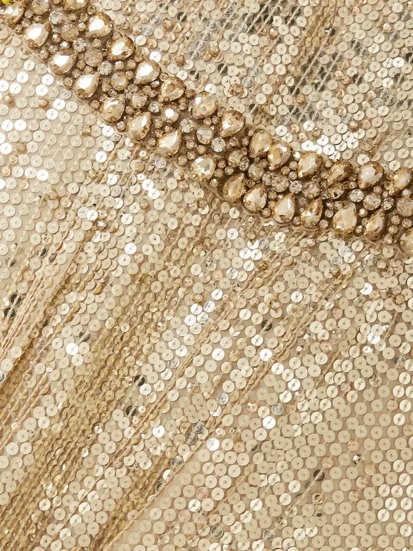 Jenny Packham Georgia Embellished Sequined Tulle Gown