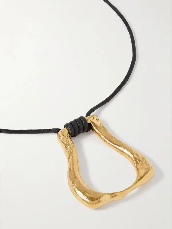 ALIGHIERI The Link Of Wanderlust Recycled-plated Cord Necklace - Gold