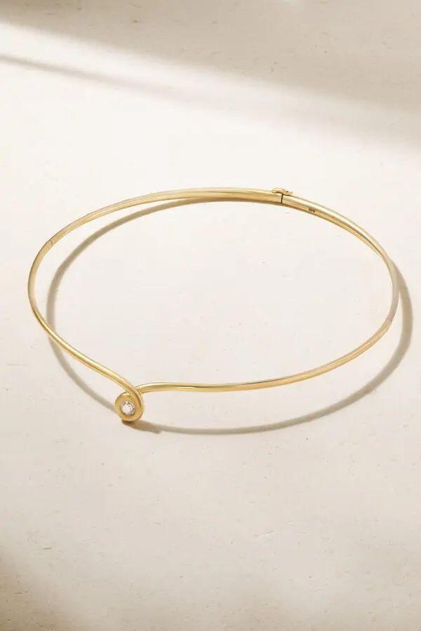 Yvonne Léon 9-karat And Topaz Choker - Gold