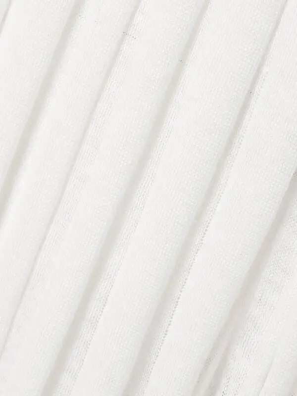 Loro Piana Balloon Pleated Linen Wide Leg Trousers