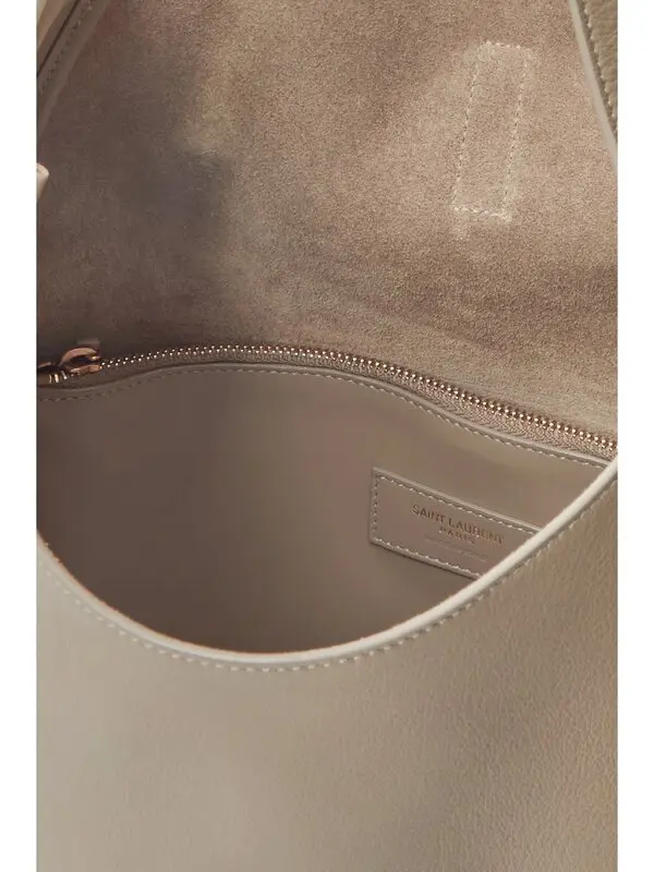 Saint Laurent Le 5 À 7 Supple Large Leather Shoulder Bag - Gray