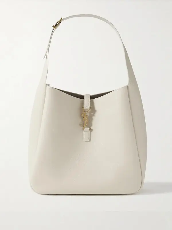 Saint Laurent Le 5 À 7 Supple Large Leather Shoulder Bag - White