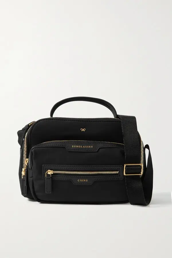 ANYA HINDMARCH Net Sustain Leather-trimmed Recycled Shell Shoulder Bag