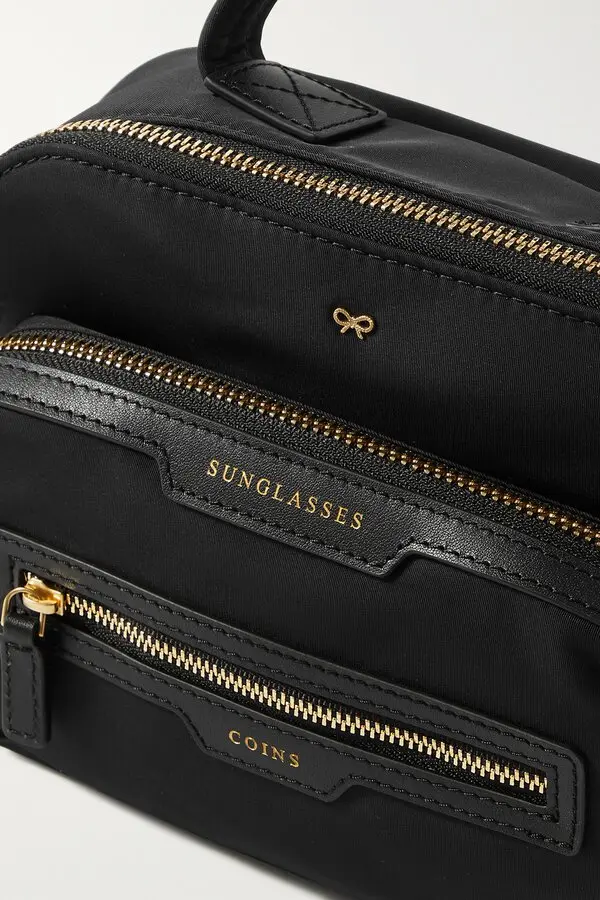 ANYA HINDMARCH Net Sustain Leather-trimmed Recycled Shell Shoulder Bag