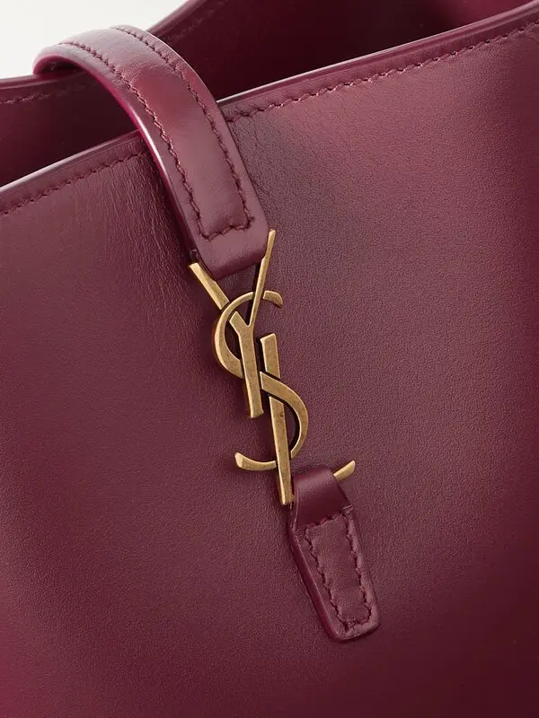 Saint Laurent Le 37 Mini Leather Bucket Bag - Red