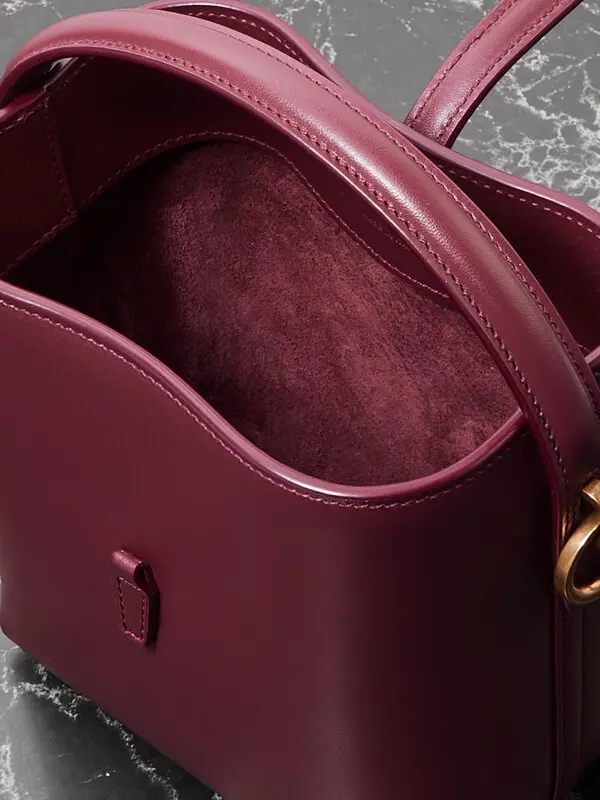 Saint Laurent Le 37 Mini Leather Bucket Bag - Red