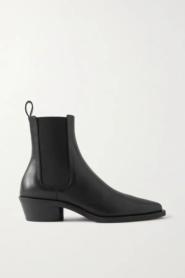 Proenza Schouler Bronco Leather Chelsea Boots - Black