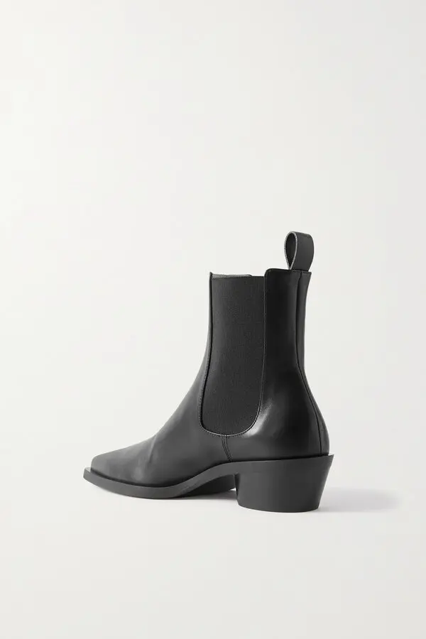 Proenza Schouler Bronco Leather Chelsea Boots - Black