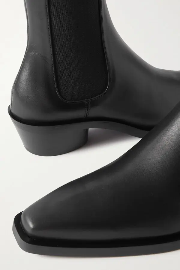 Proenza Schouler Bronco Leather Chelsea Boots - Black