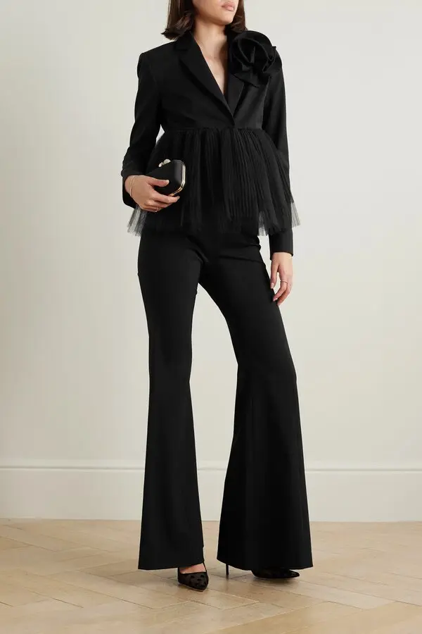 Carolina Herrera Wool-blend Flared Trousers
