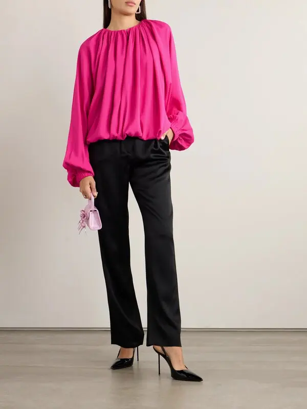 AZ FACTORY Desiree Pleated Twill Blouse