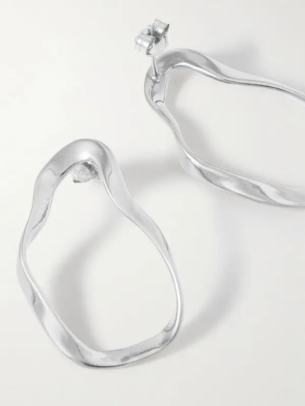 Agmes Vera Recycled Sterling Hoop Earrings