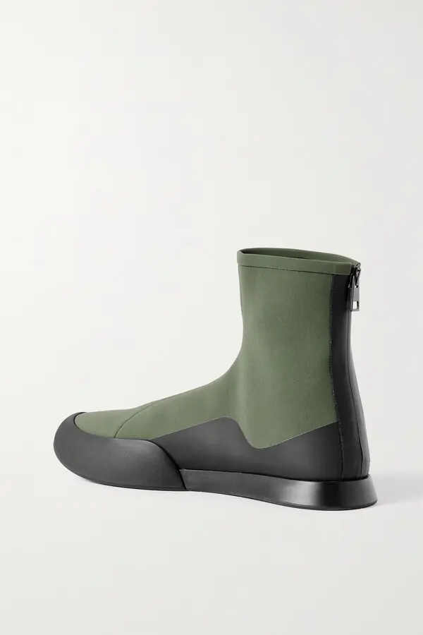 THE ROW Tr Rubber-trimmed Scuba Ankle Boots