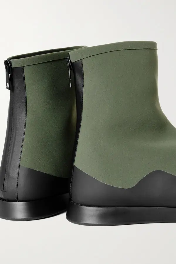 THE ROW Tr Rubber-trimmed Scuba Ankle Boots