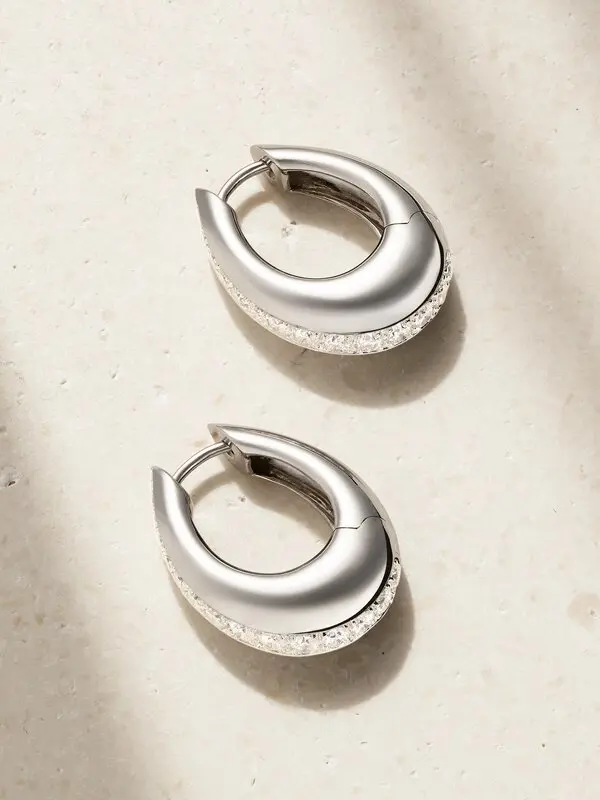 ANANYA Chakra Icon Diamond Hoop Earrings - Gold